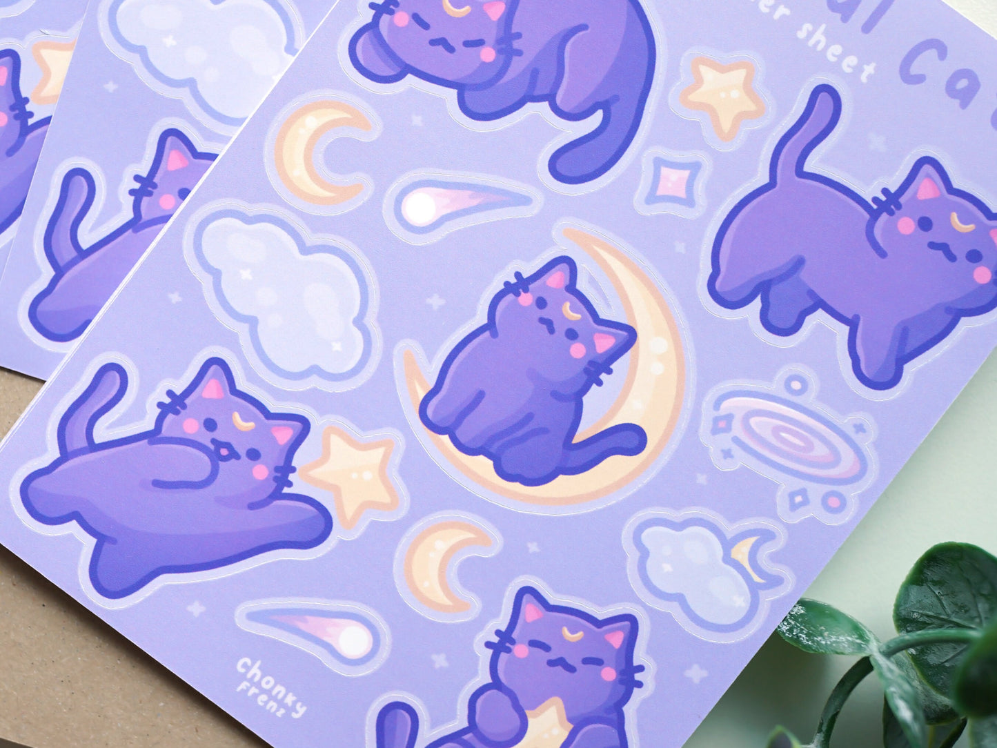 Celestial Cat Sticker Sheet – Chonky Frenz